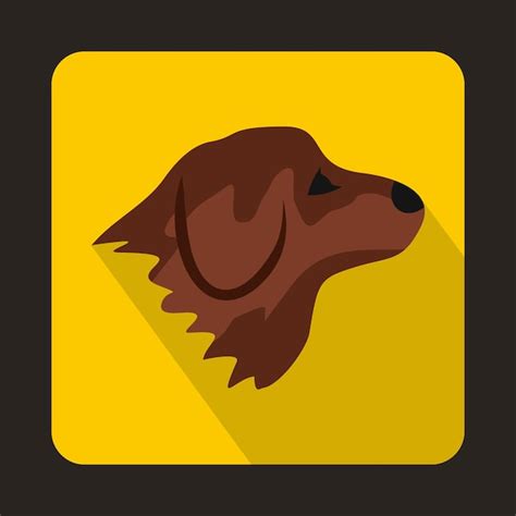 Ícone De Cachorro Retriever Em Estilo Plano Com Símbolo De Animais De