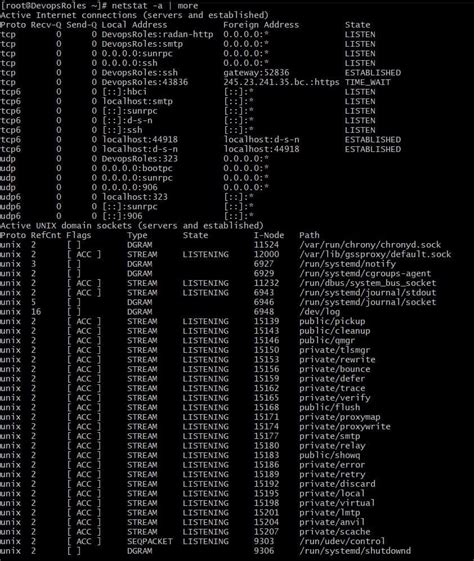 netstat command in linux with examples
