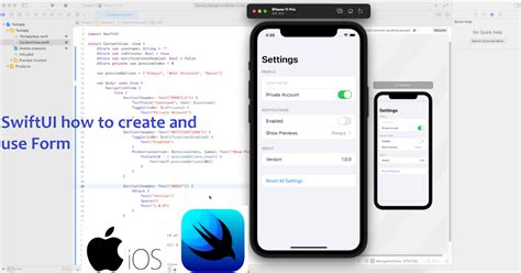 swiftui how to create and use form tutorial101
