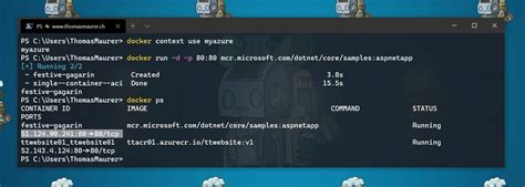 run azure container instances from the docker cli thomas maurer