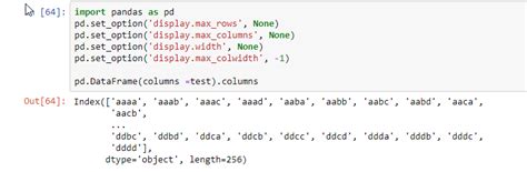 pandas jupyter notebook truncates python output stack
