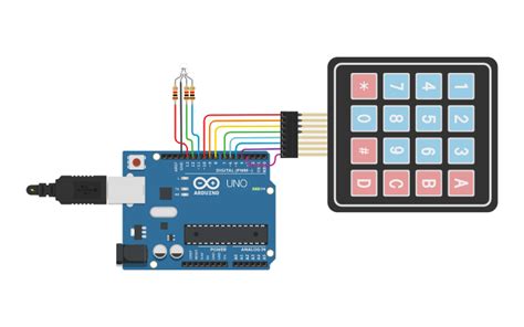 circuit design keypad pincode serial tinkercad