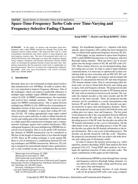 pdf space time frequency turbo code over time varying and frequency