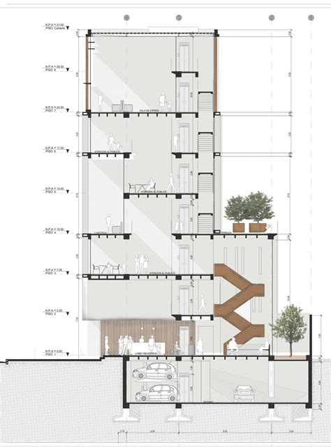 Section Drawing Architecture Architecture Model House Architecture