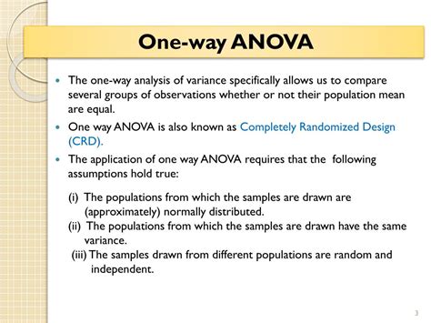Ppt Chapter 4 Analysis Of Variance One Way Anova Two Way Anova I