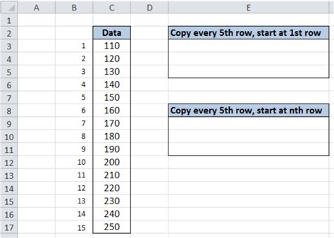 excel formula copy value from every nth row excelchat