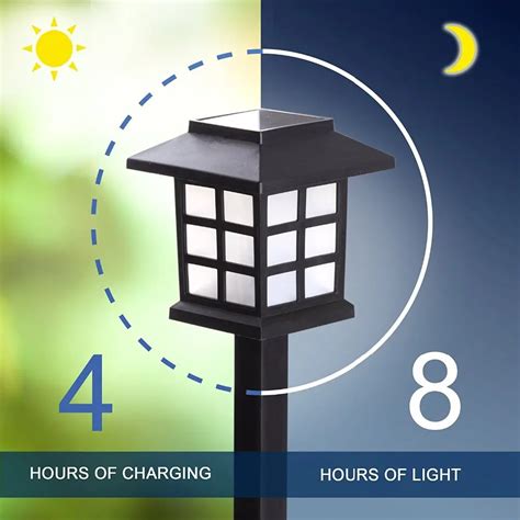 태양광정원등 태양열 조명등 2 6 8pcs Led 태양 통로 조명 방수 야외 램프 정원 풍 티몬