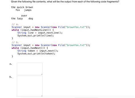 solved given following file contents output following cod