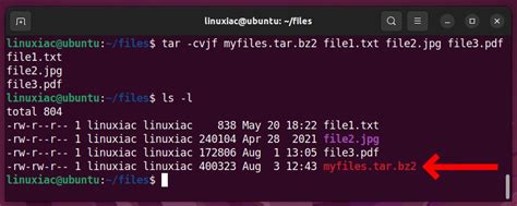how to create tar gz archive using the tar command on linux