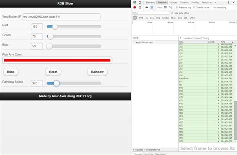 esp8266 on websockets mdns ota and leds