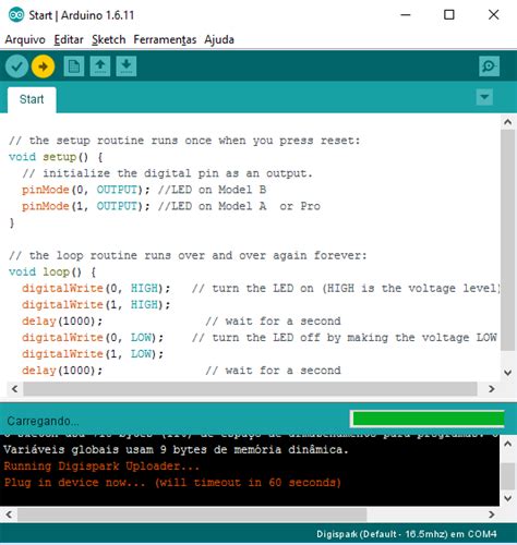como programar a digispark attiny85 com ide arduino arduino e cia
