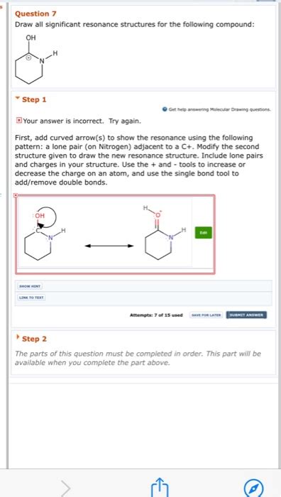 Solved Question 7 Draw All Significant Resonance Structures