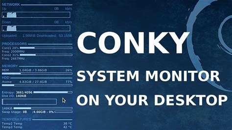 Conky System Monitor On My Desktop How To Install And Configure It On