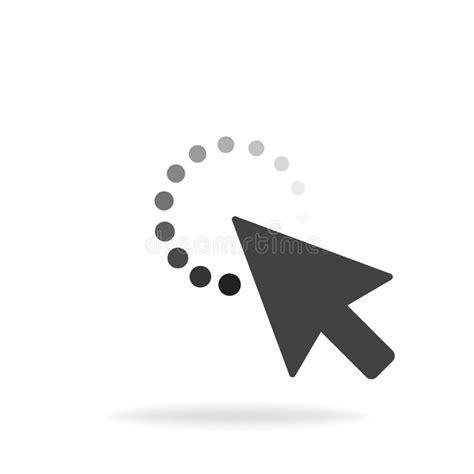 computer mouse click cursor gray arrow icon vector illustration stock