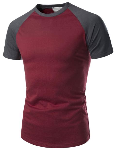 Nkrst622 Unisex Slim Fit Casual Round Short Sleeve Contrast Raglan
