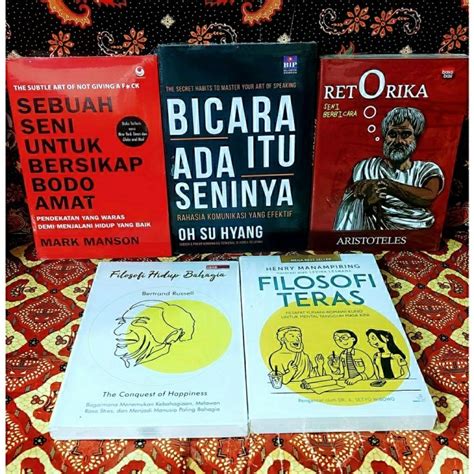 Jual Paket 5 Buku Motivasi Retka Filosofi Hidup Bahagia Filosofi Teras