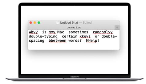 mac randomly double typing keys or double spacing between words this