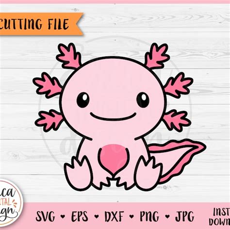 Axolotl Silhouette Svg Etsy Canada