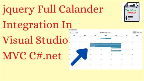 jquery full calendar part 1 basic integration of full calendar in mvc