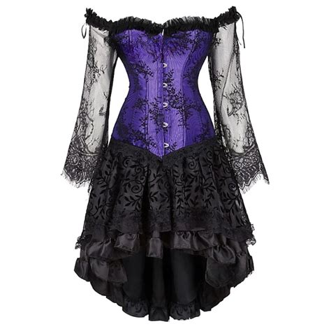 Retro Vintage Sexy Rococo Punk And Gothic Renaissance Dress Overbust