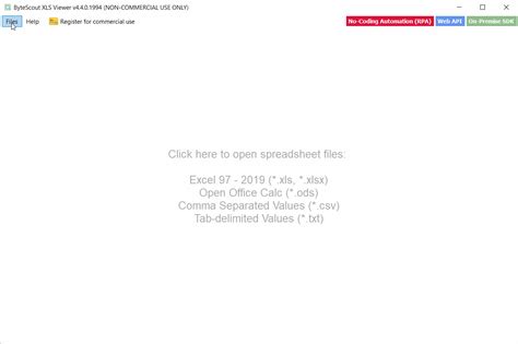 bytescout xls viewer allows to view xls xlsx microsoft excel and ods