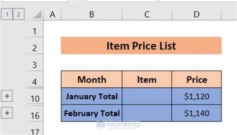 how to create collapsible rows in excel 4 methods exceldemy