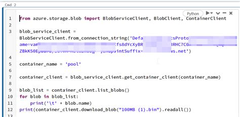 conditionnotmet error while trying to download azure blob using python