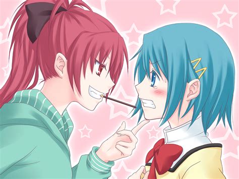 Safebooru Blue Eyes Blue Hair Blush Eye Contact Finger To Chin