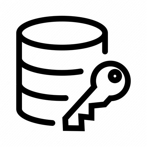 database encryption key password protection security server icon