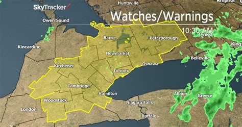 Severe Thunderstorm Watch Issued For Parts Of Southern Ontario