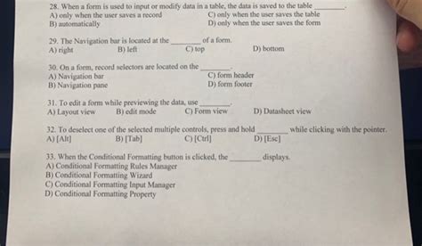 solved 28 form used input modify data table data saved ta