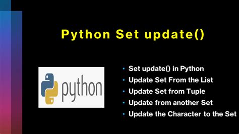 python set update spark by {examples}