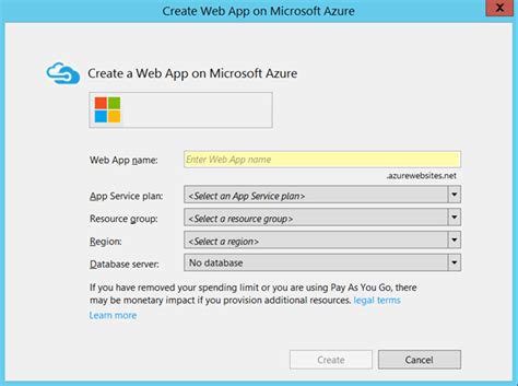 deploying asp mvc web application to azure through
