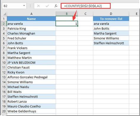 how to exclude values in one list from another in excel excel list one