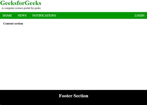 html layout geeksforgeeks