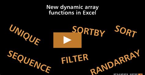 new dynamic array functions in excel exceljet