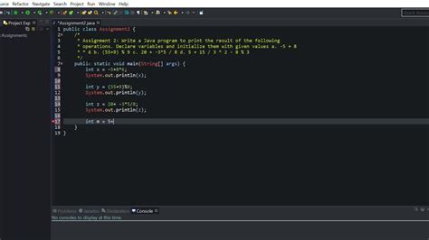 java program to print the result of the different operations youtube