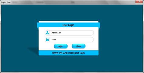 login form in vba in 2021 login form access database form