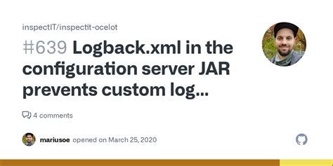 logback xml in the configuration server jar prevents custom log