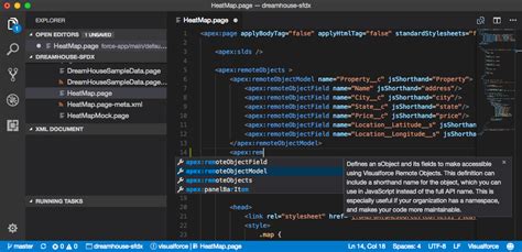 write visualforce salesforce for vscode