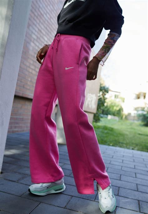 Nike Sportswear Style Pant Wide Tracksuit Bottoms Pinksicle Pink
