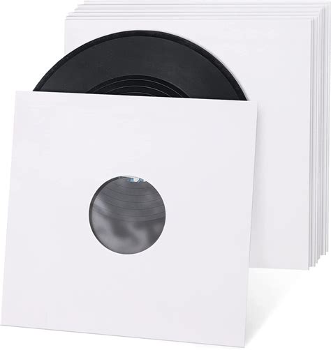 Facmogu 20pcs 12in White Paper And Poly Lined Record Inner