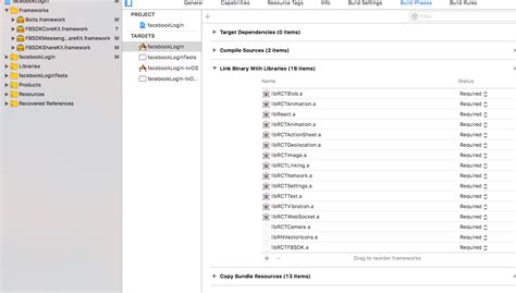 react native facebook login in ios undefined symbols for