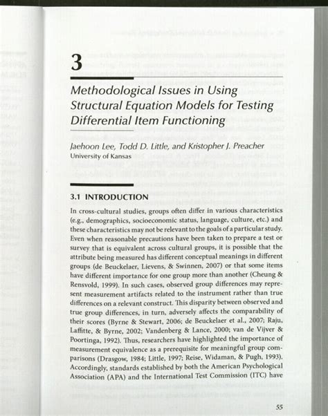 pdf methodological issues in using structural equation models for