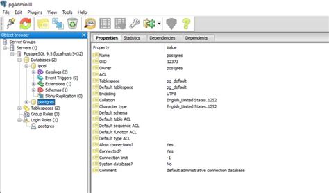 installare il database postgresql e il project server in davinci