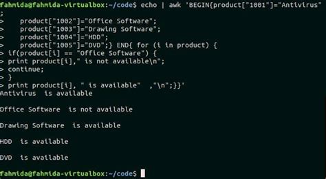 how to use for loop in awk command linux hint