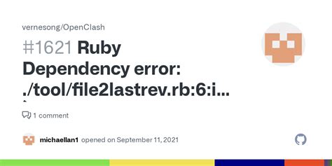 ruby dependency error tool file2lastrev rb 6 in `require cannot