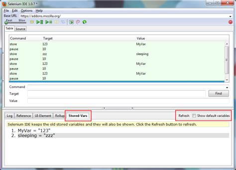 the stored variables viewer plugin for selenium ide v1 3 released