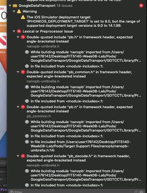 firebase xcode with pod double quoted include ph b in framework