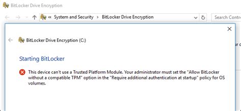 how to use bitlocker without a trusted platform module tpm